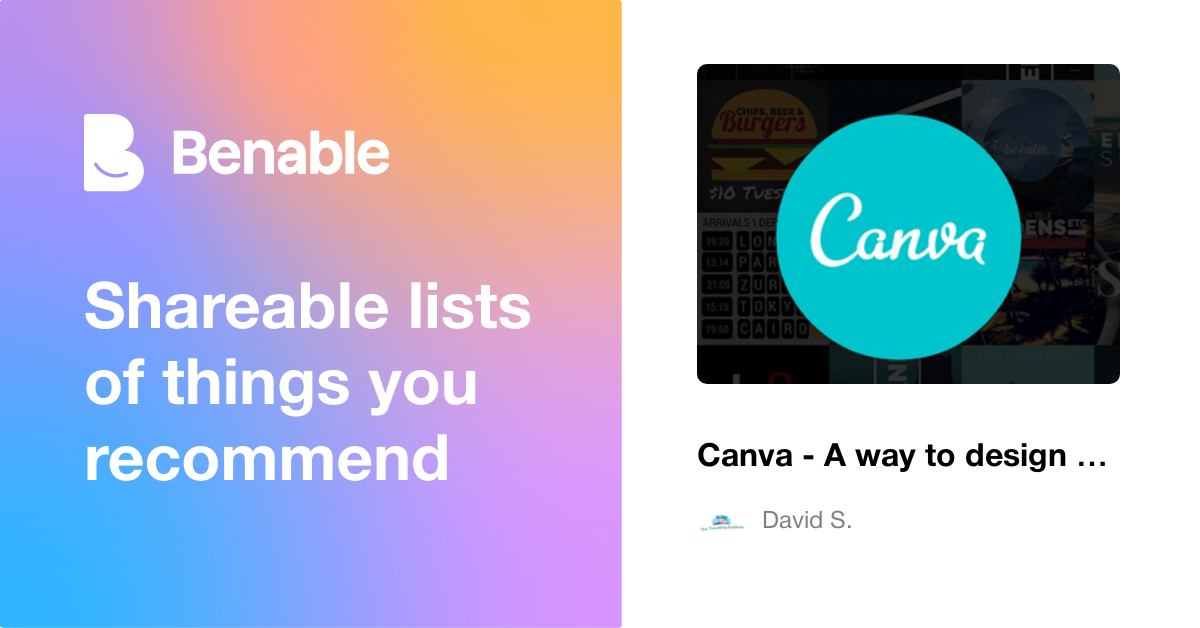 Canva - A way to design and edit audio, photos and videos plus templates