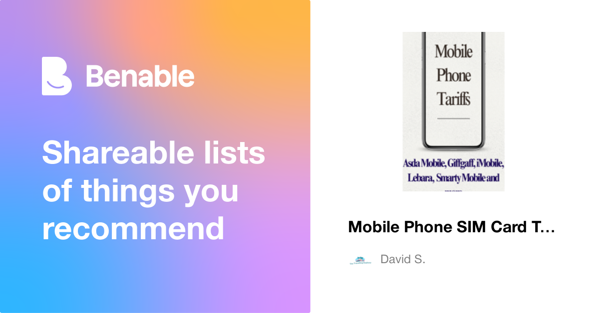 Mobile Phone SIM Card Tariffs