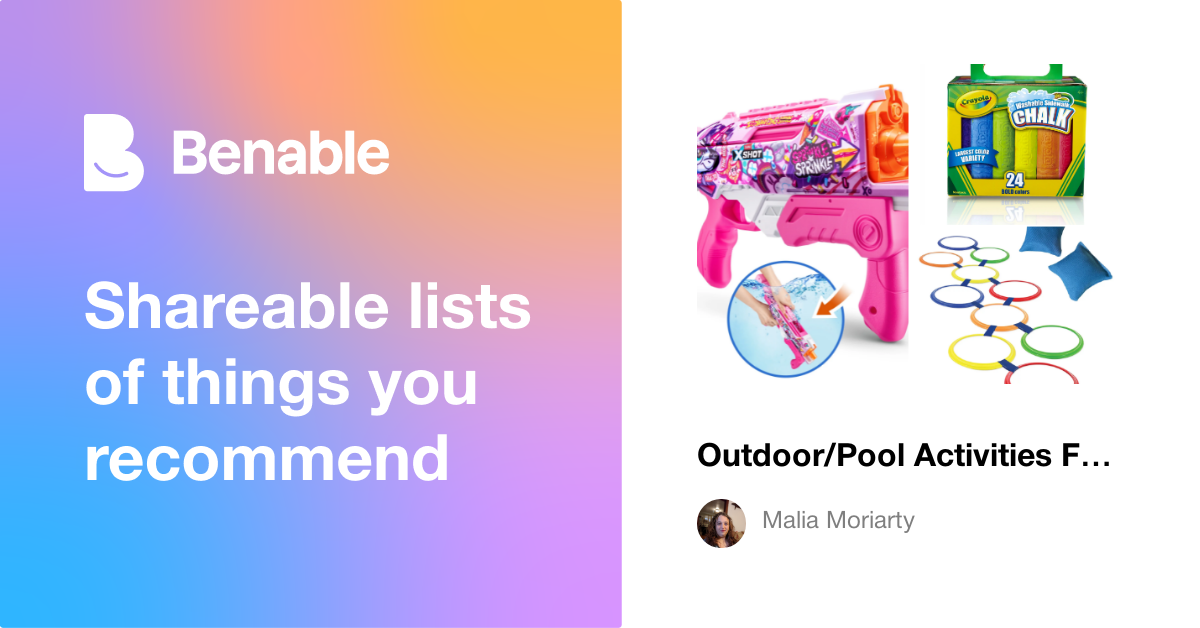Outdoor/Pool Activities For All Ages