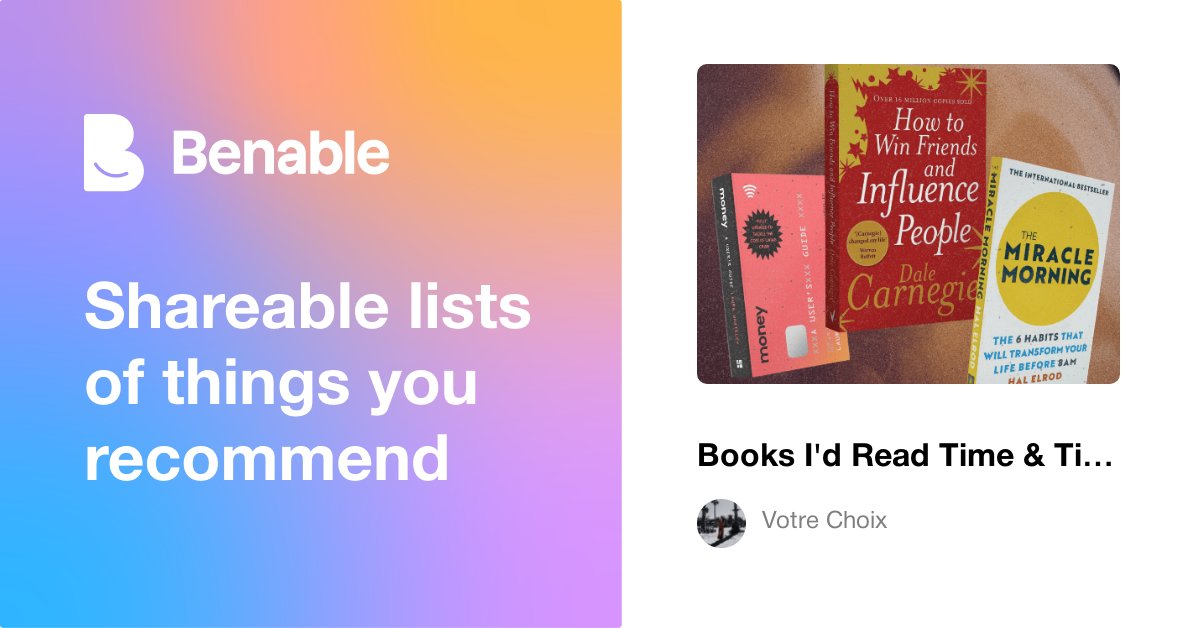 Books I'd Read Time & Time Again - Which You Should Too