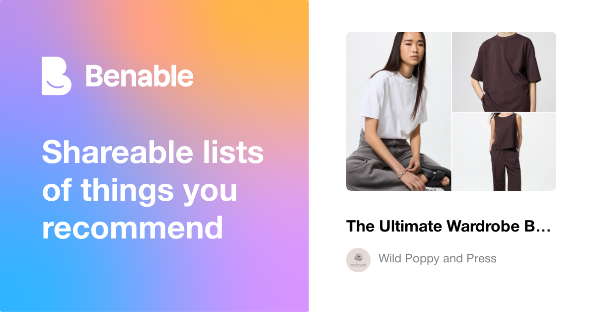 The Ultimate Wardrobe Basics List