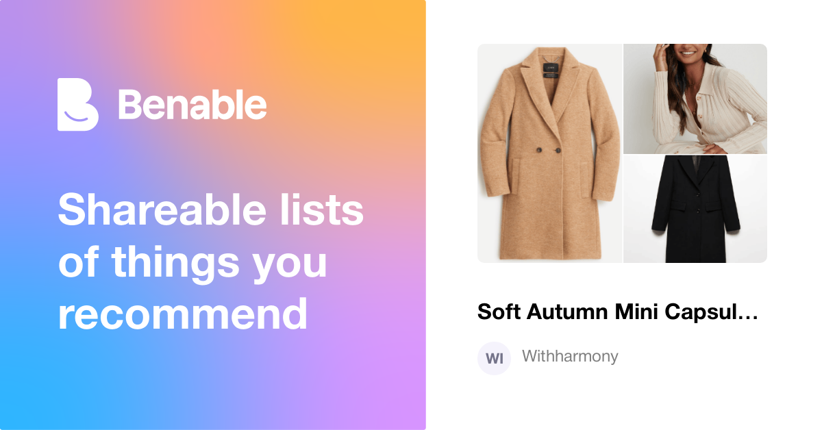 Soft Autumn Mini Capsule Wardrobe