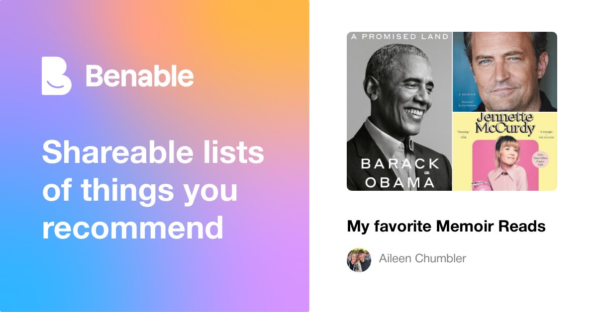 My favorite Memoir Reads