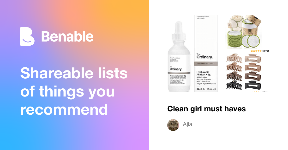 Clean girl must haves
