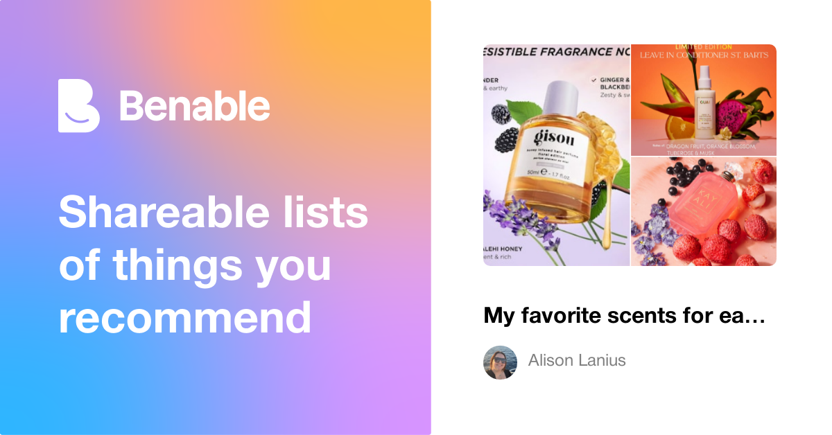 My favorite scents for each or every season