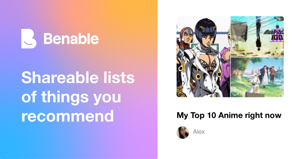 My Top 10 Anime right now