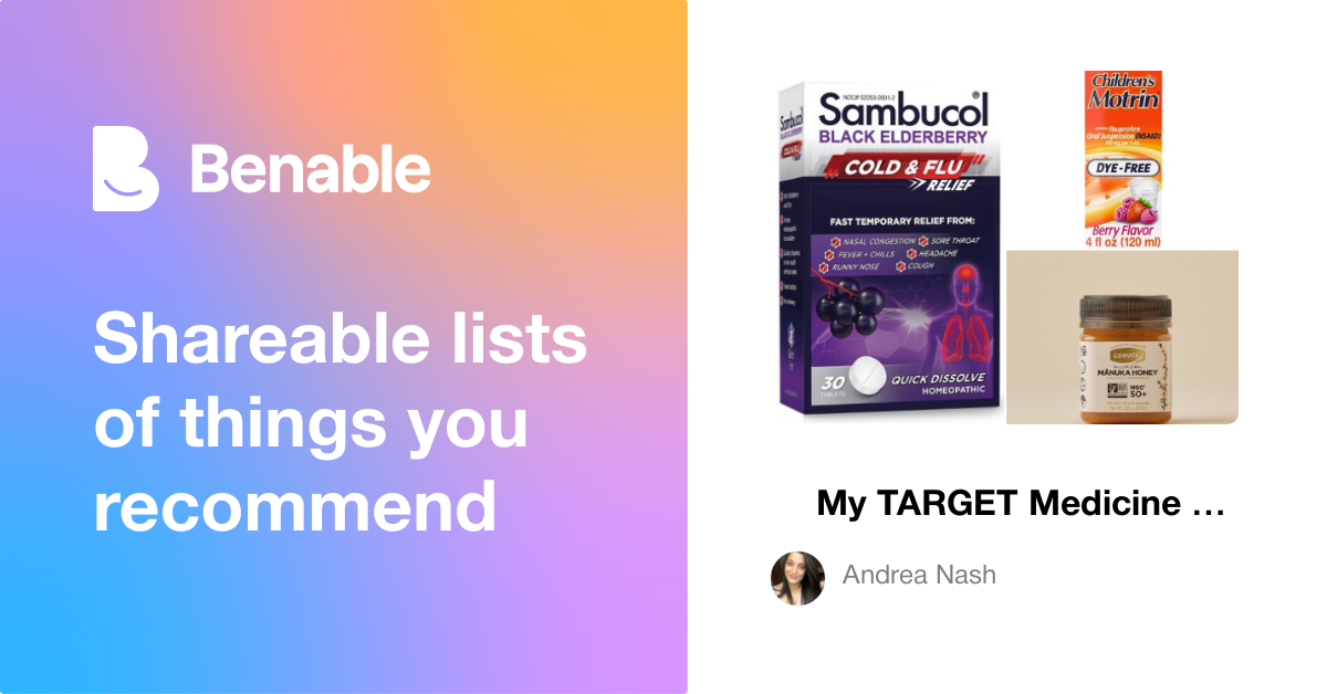 🎯 My TARGET Medicine Cabinet