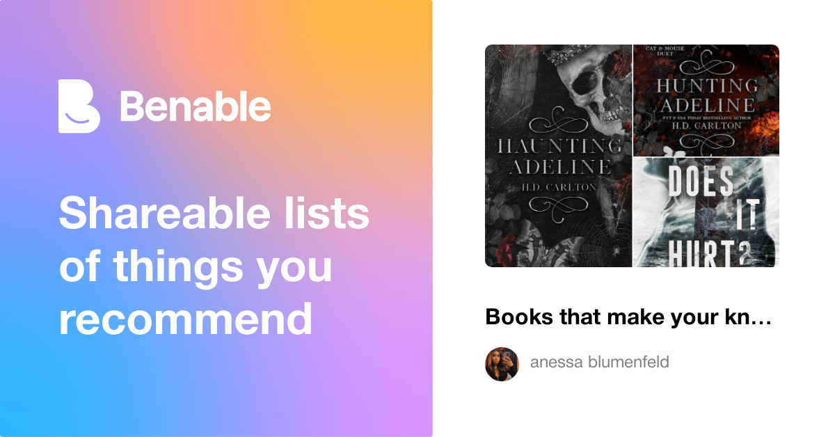 Books that make your knees weak📚