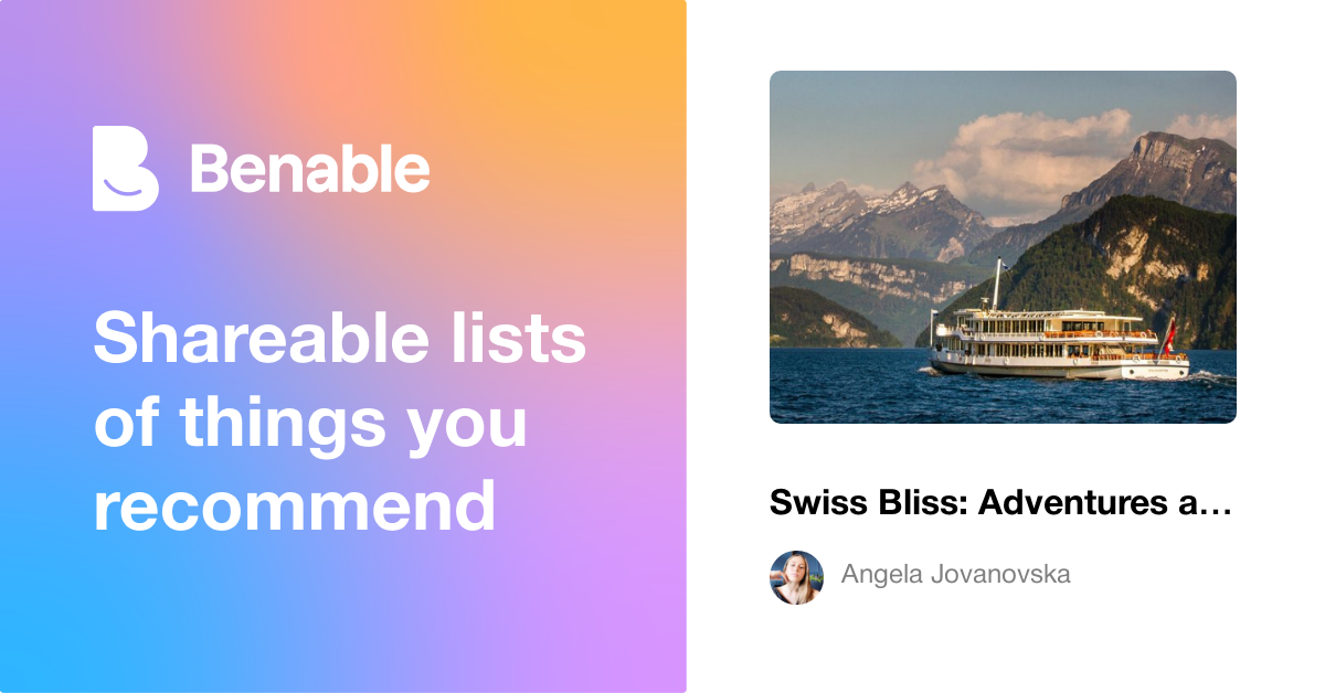 Swiss Bliss: Adventures at Every Turn 🇨🇭