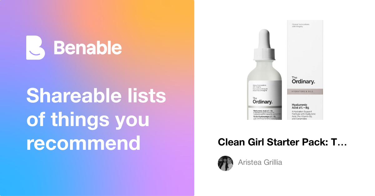 Clean Girl Starter Pack: The Exact Products That Give You That ...