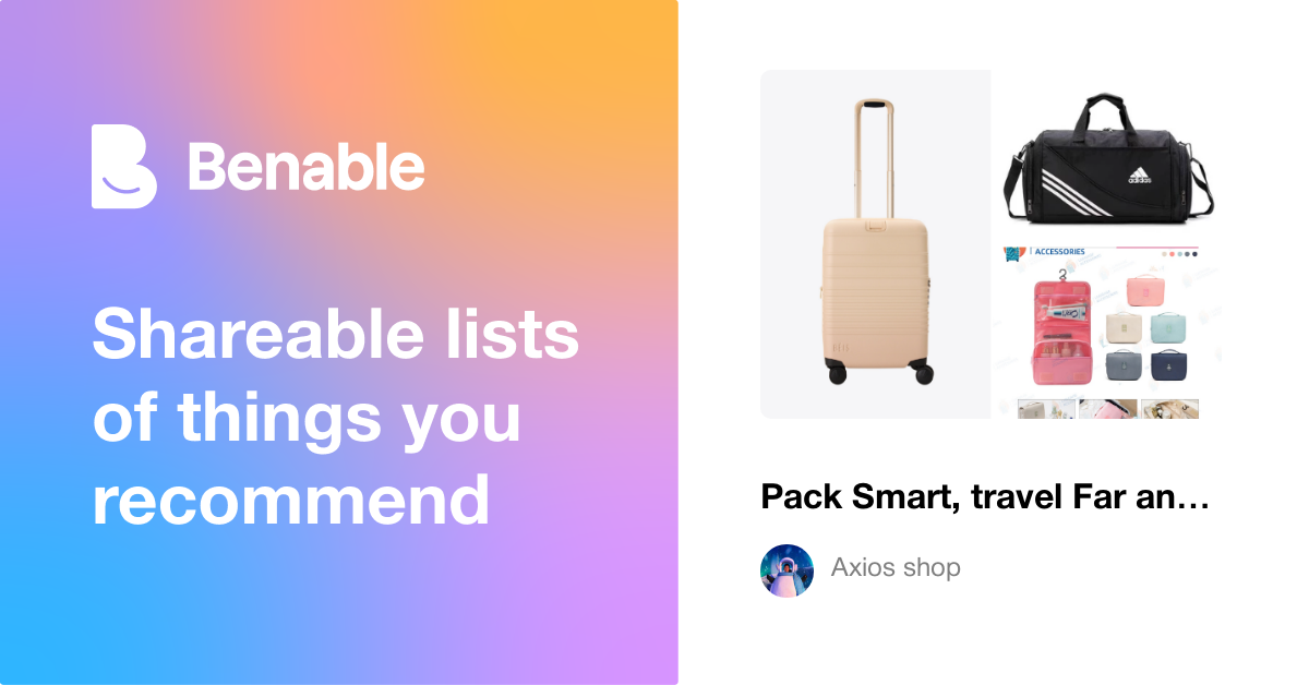 Pack Smart, travel Far and don't forget your travel essentials ️👔👜💼🛄