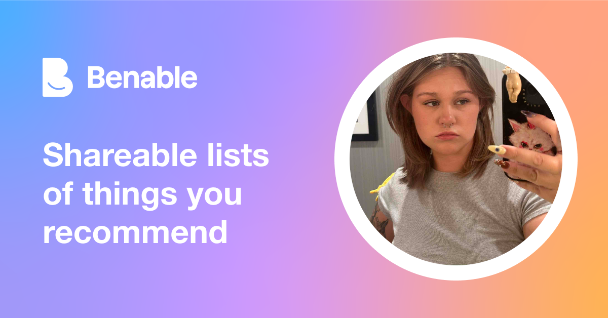 Everything @babyspeedracer (skyler snakenborg) recommends - Benable