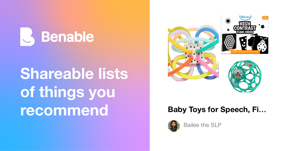 Baby Toys for Speech, Fine & Gross Motor Development - SLP Approved