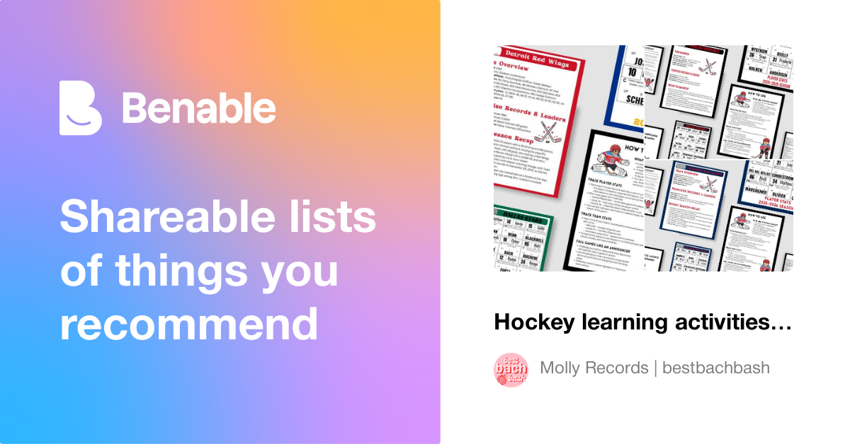 Hockey learning activities for every NHL team