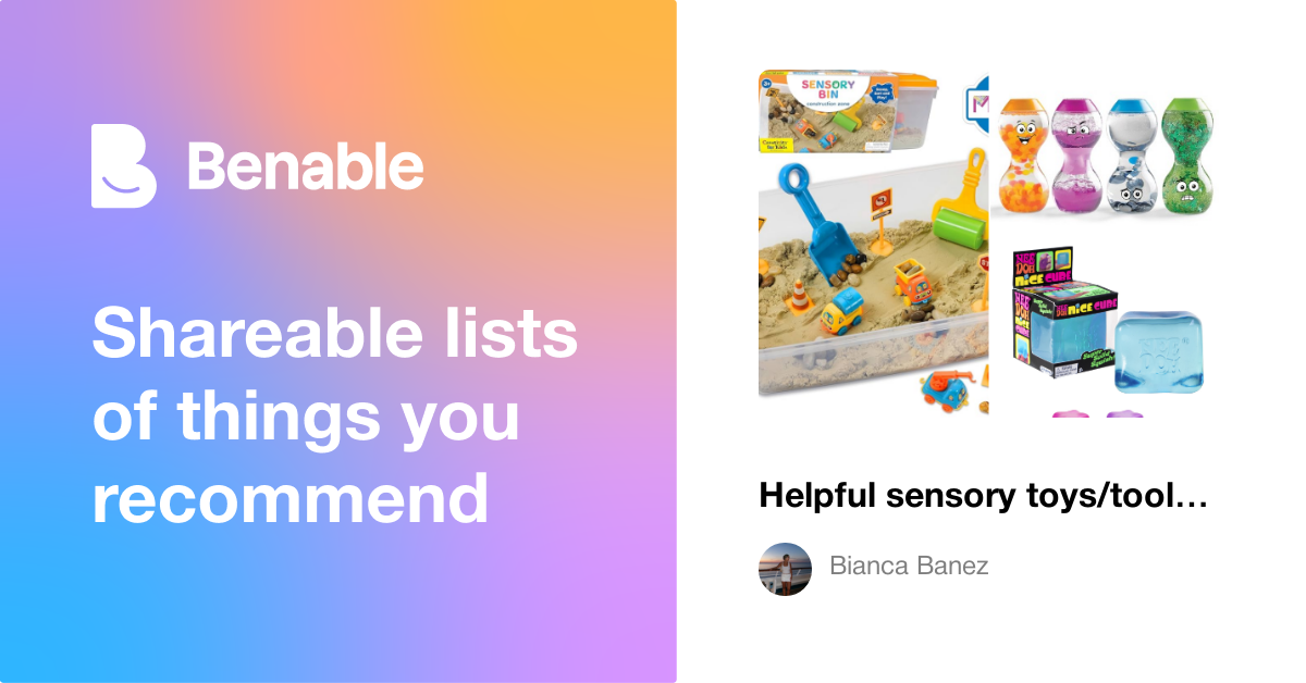 Helpful sensory toys/tools for kids from an OT student's perspective