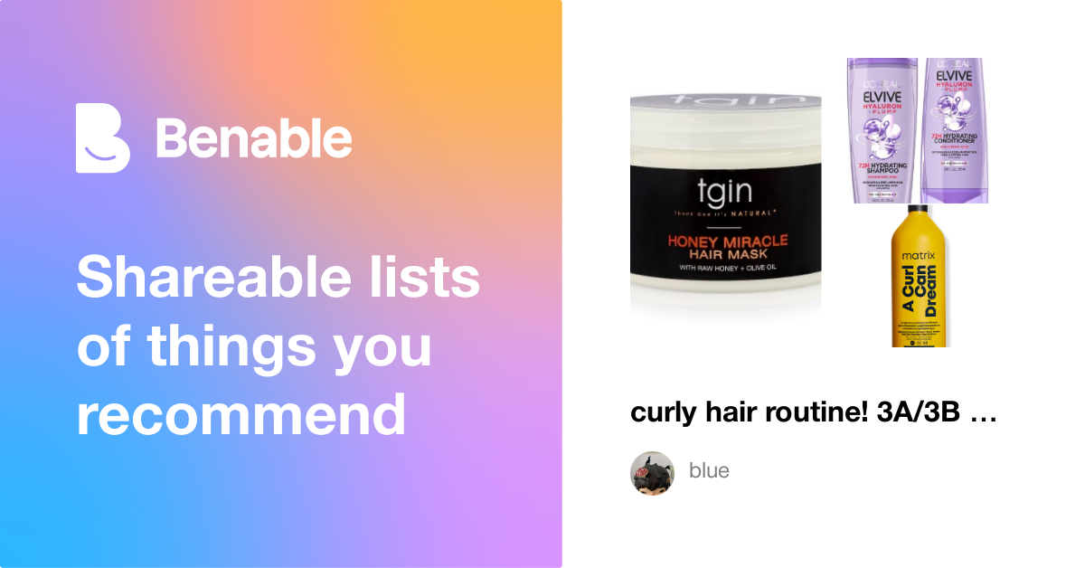 curly hair routine! 3A/3B curls :)