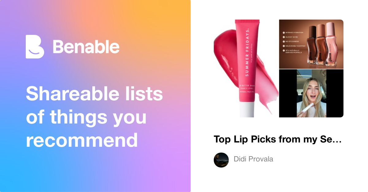 Top Lip Picks from my Sephoralist