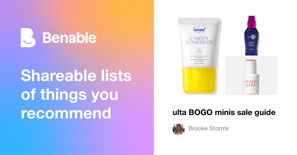 ulta BOGO minis sale guide