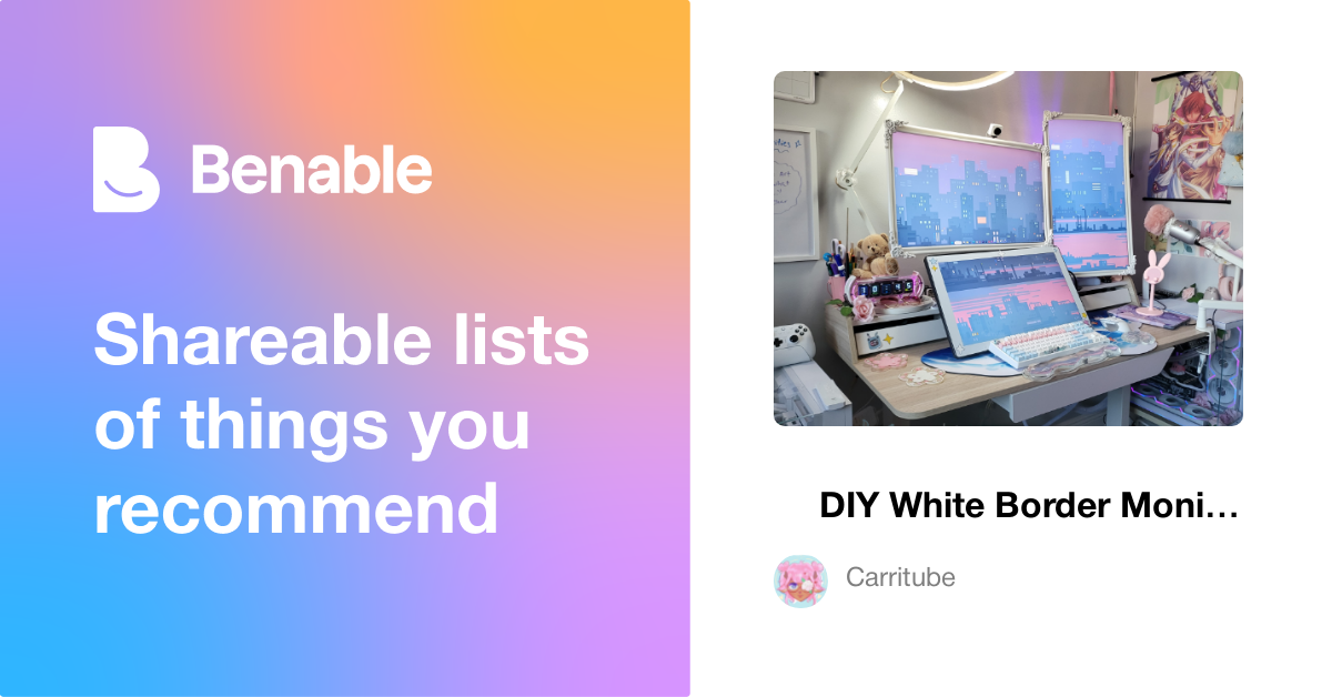 ⭐ DIY White Border Monitor Frame 🖥️
