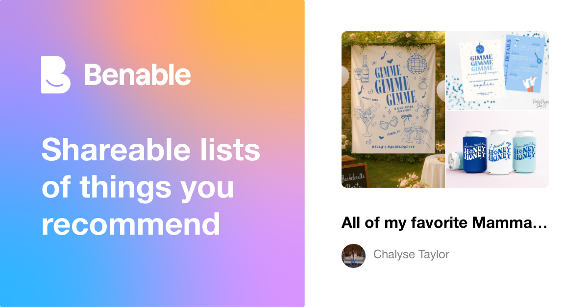 All of my favorite Mamma Mia recs that I purchased for my sister’s ...