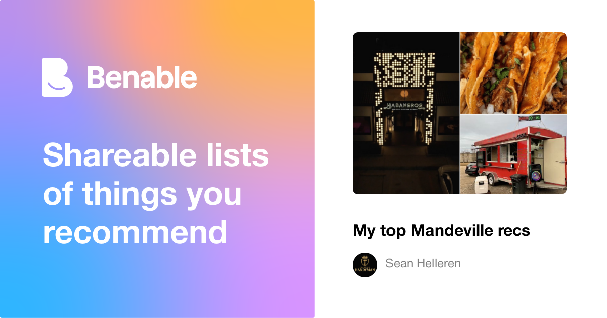 My top Mandeville recs