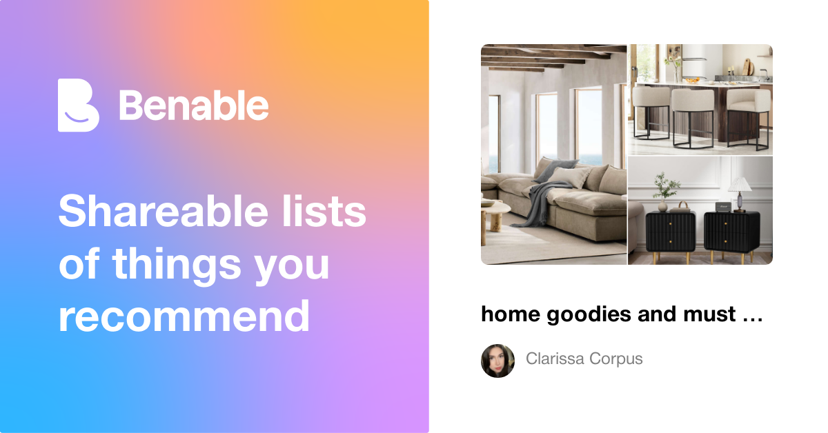 home goodies and must haves