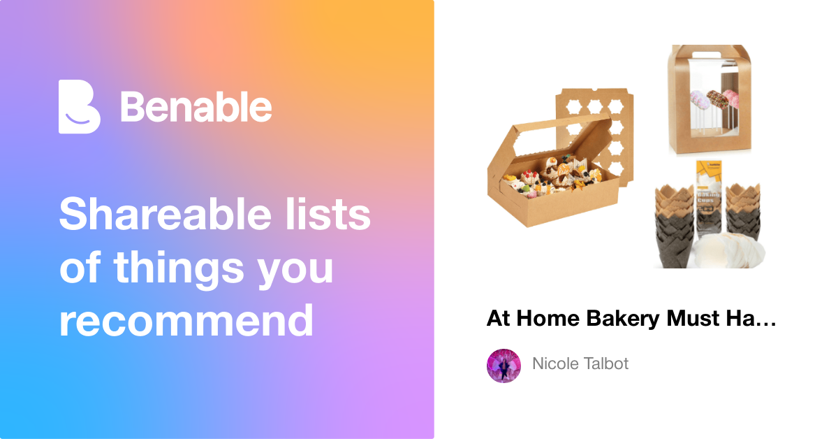 At Home Bakery Must Haves