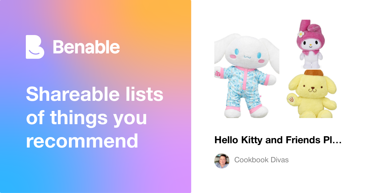 Hello Kitty and Friends Plushies from Build a Bear Workshop