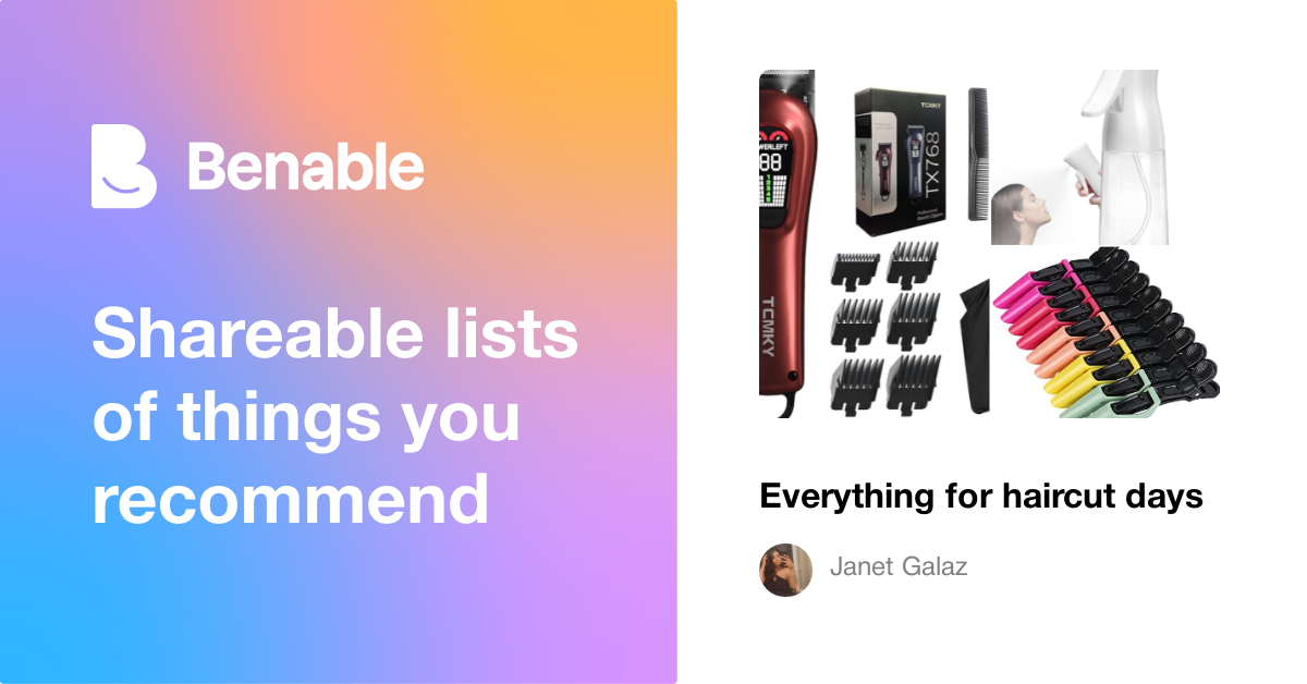 Everything for haircut days