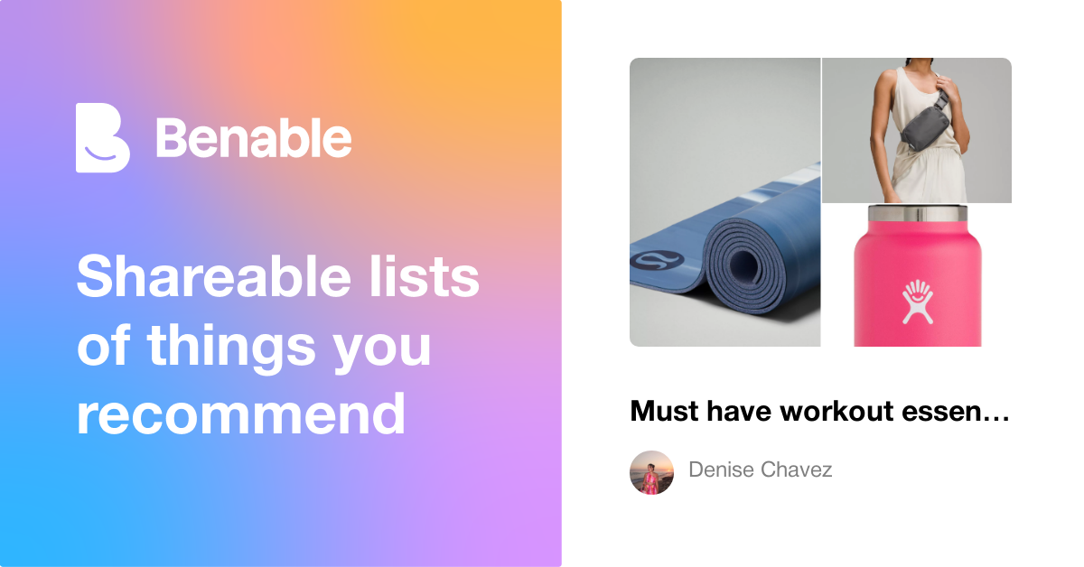 Must have workout essentials