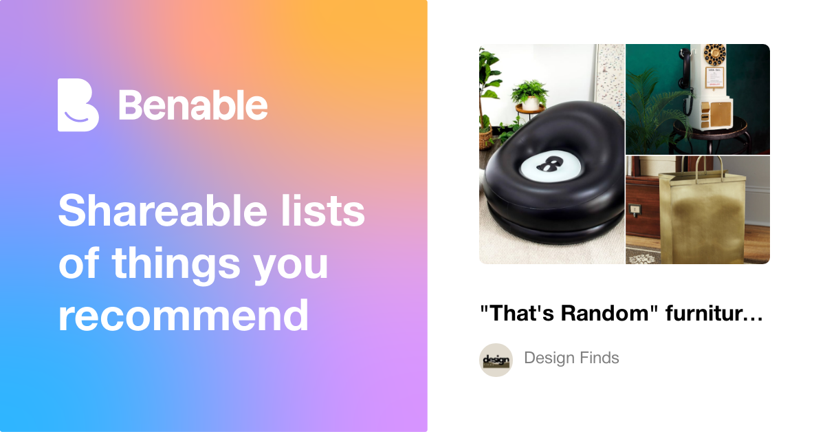 "That's Random" furniture & accessories