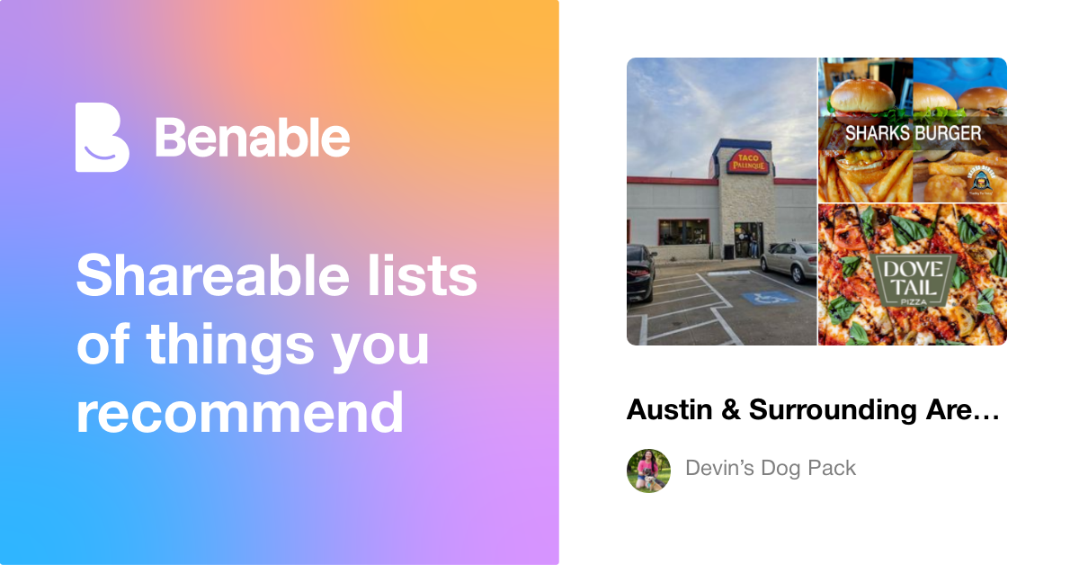 Austin & Surrounding Area Restaurants