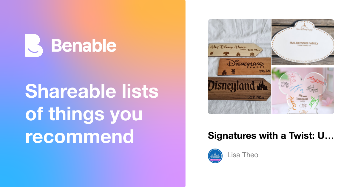 Signatures with a Twist: Unique Disney Autograph Ideas for Your Next Trip!