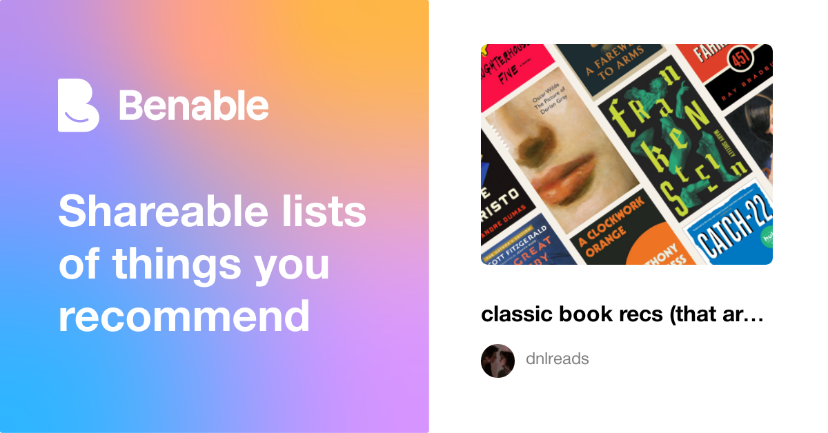 classic book recs (that are easy to read)
