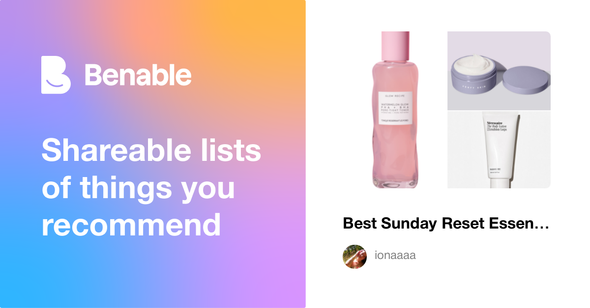Best Sunday Reset Essentials (Self-care)