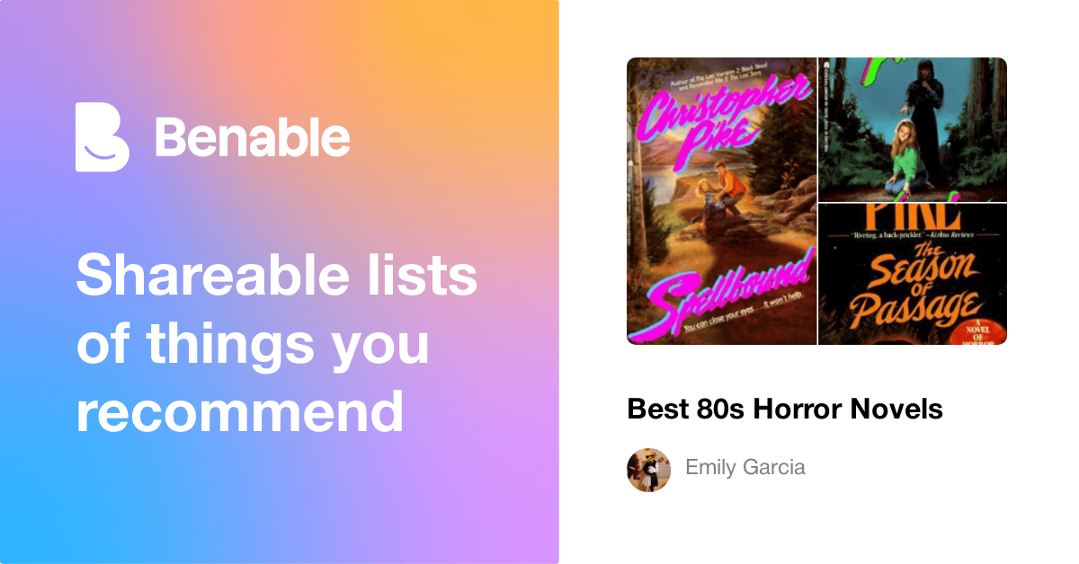 Best 80s Horror Novels