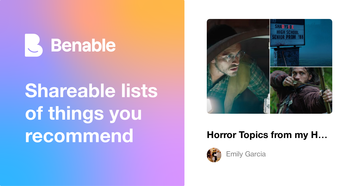 Horror Topics from my Horror Blog