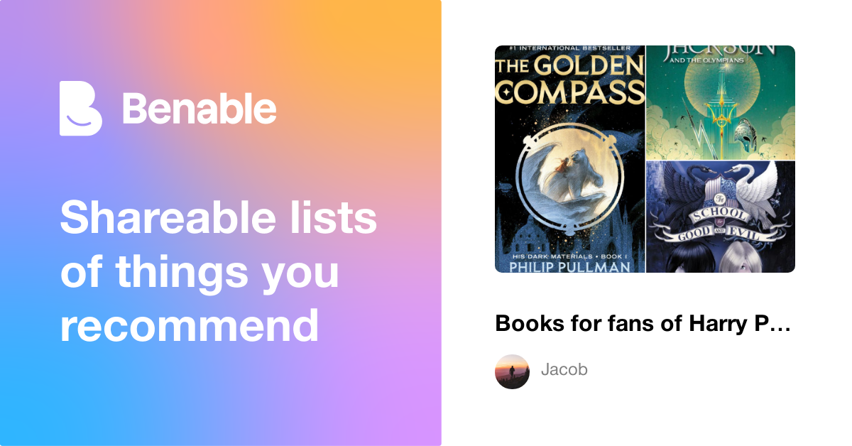 Books for fans of Harry Potter and are hungry for more!