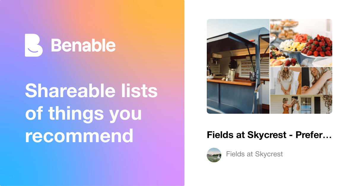 Fields at Skycrest - Preferred Vendors List