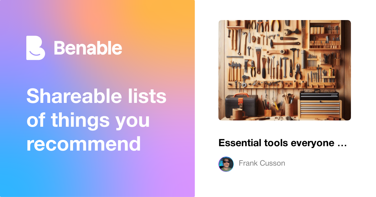 Essential tools everyone must have