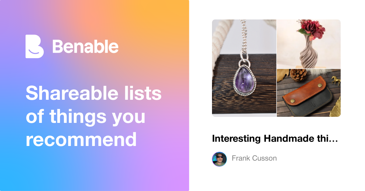 Interesting Handmade things from Makers