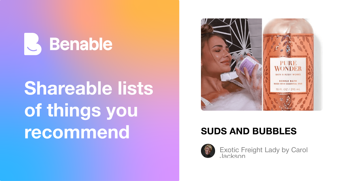 SUDS AND BUBBLES