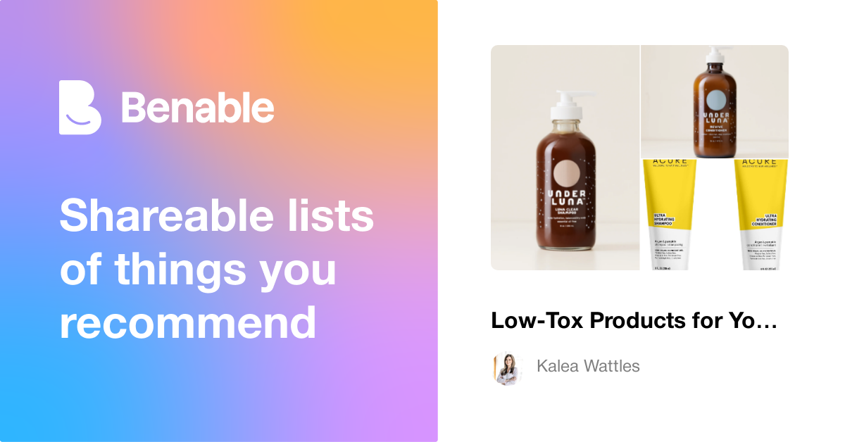 Low-Tox Products for Your Body and Home