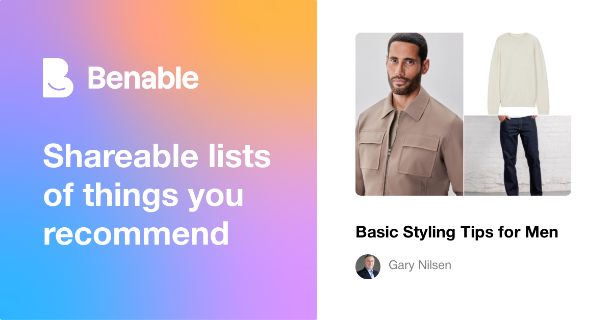 Basic Styling Tips for Men