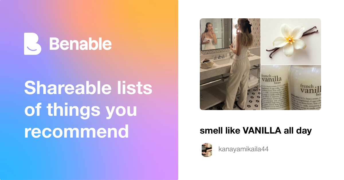 smell like VANILLA all day