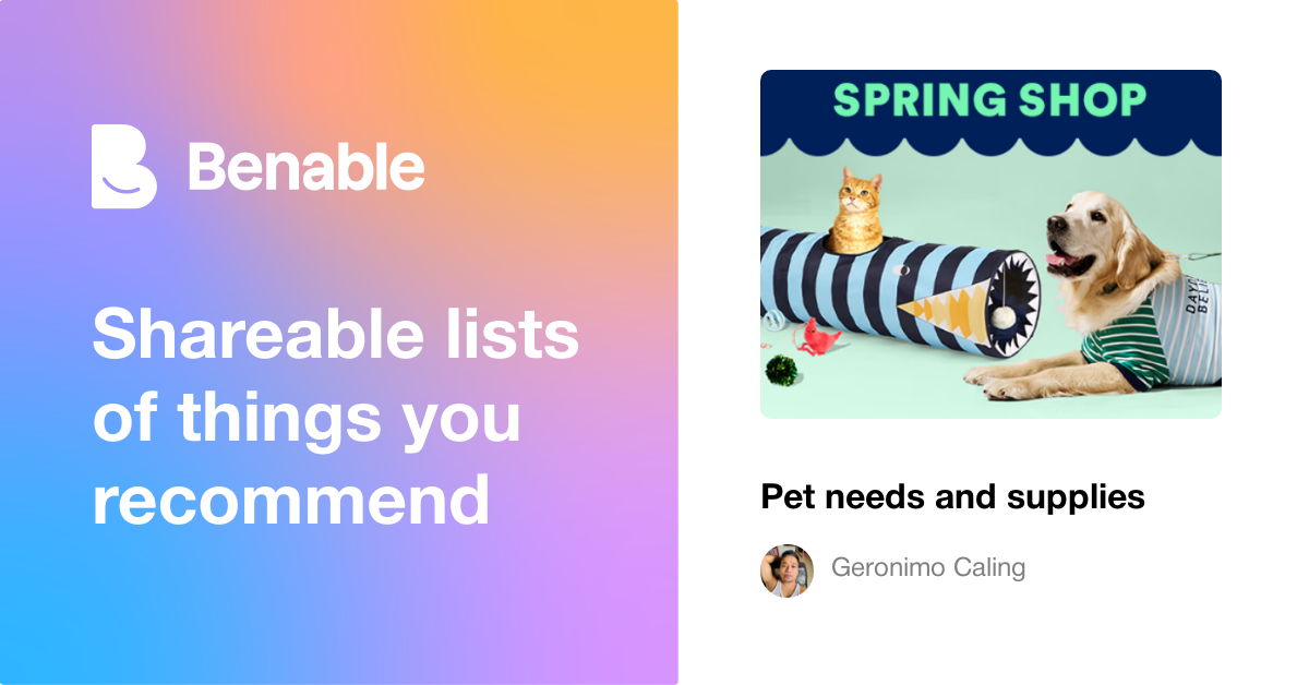 Pet needs and supplies