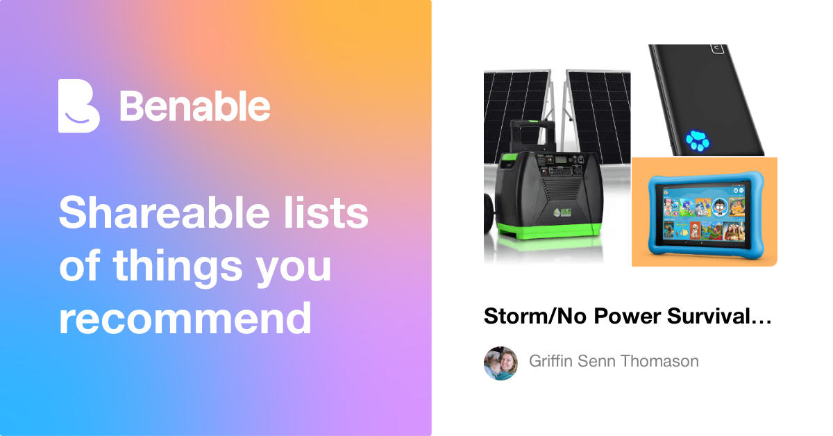 Storm/No Power Survival Kit