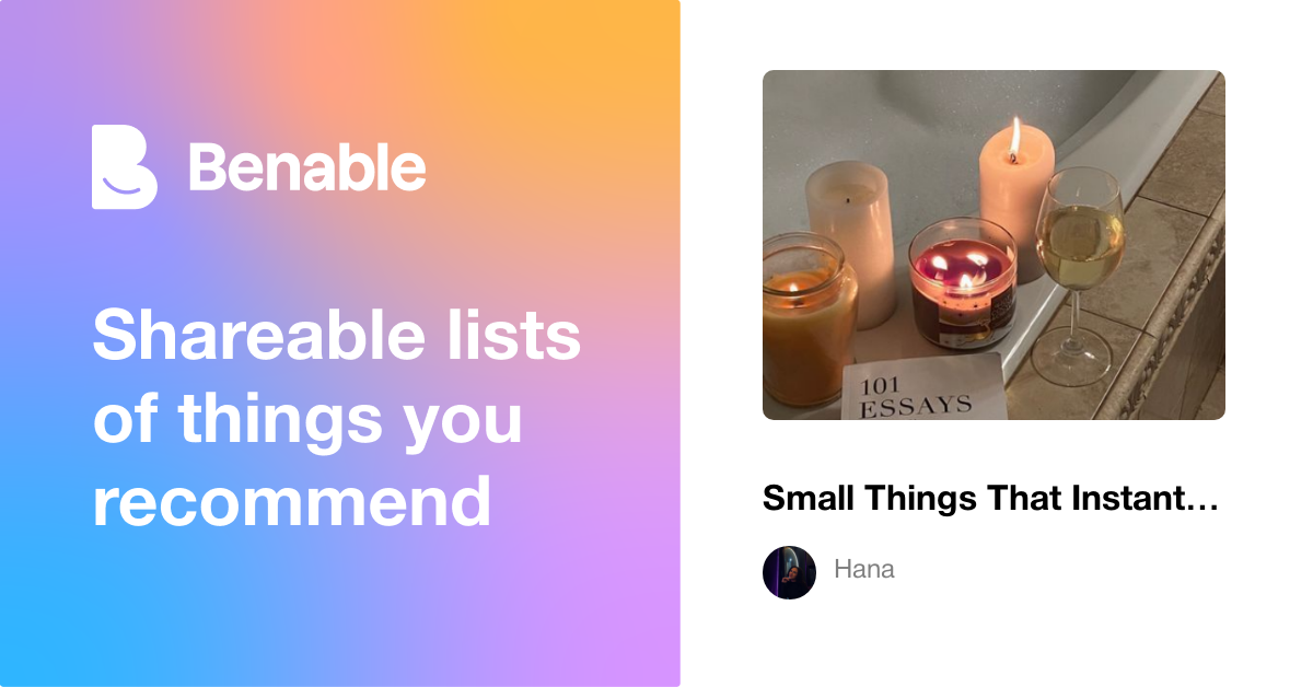 Small Things That Instantly Make Life Aesthetic