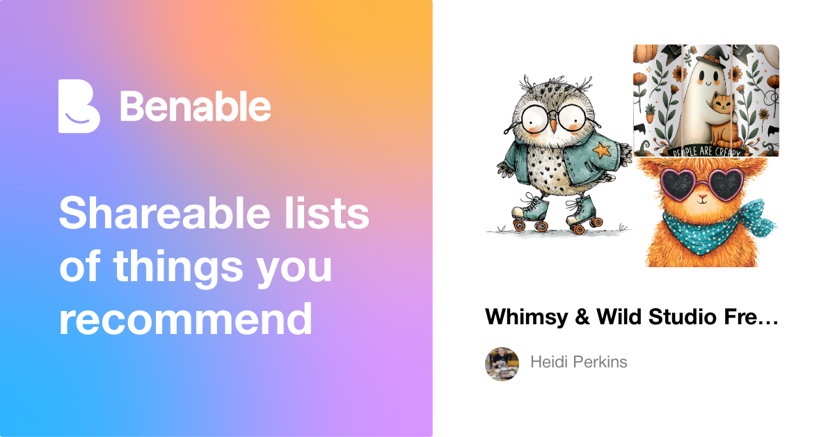 Whimsy & Wild Studio Freebies