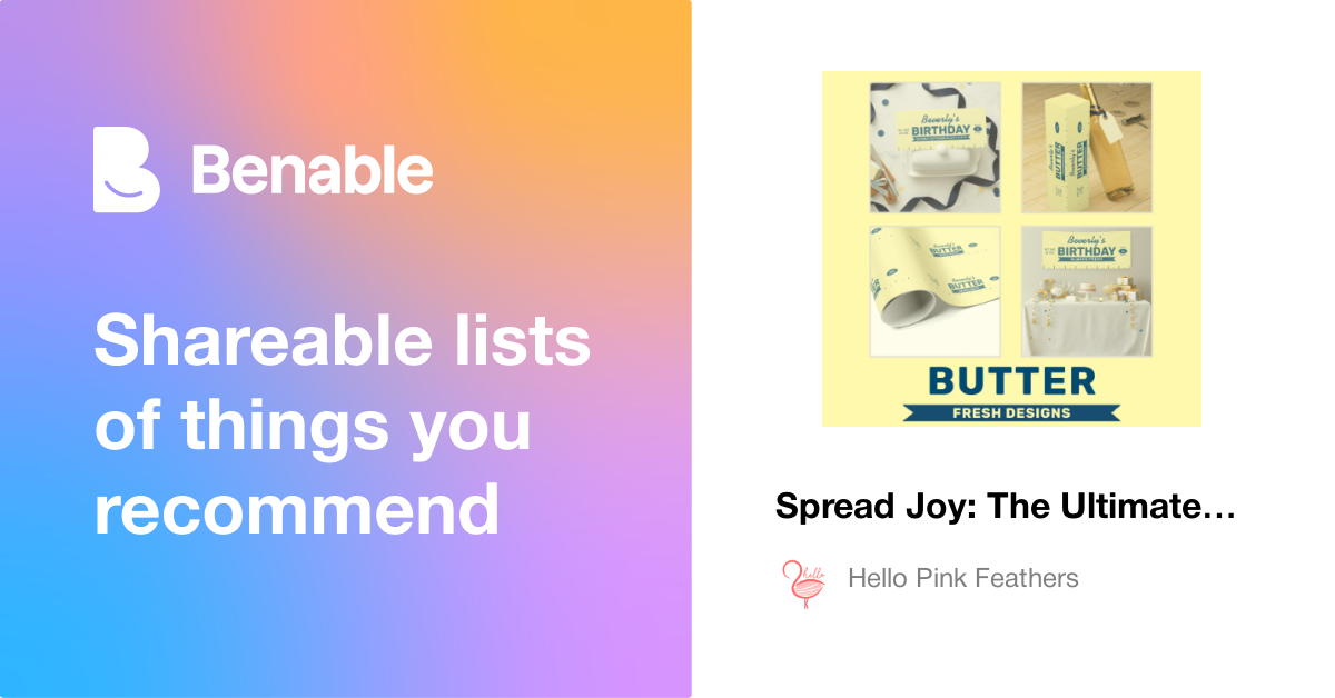 Spread Joy: The Ultimate Butter Lover’s Collection